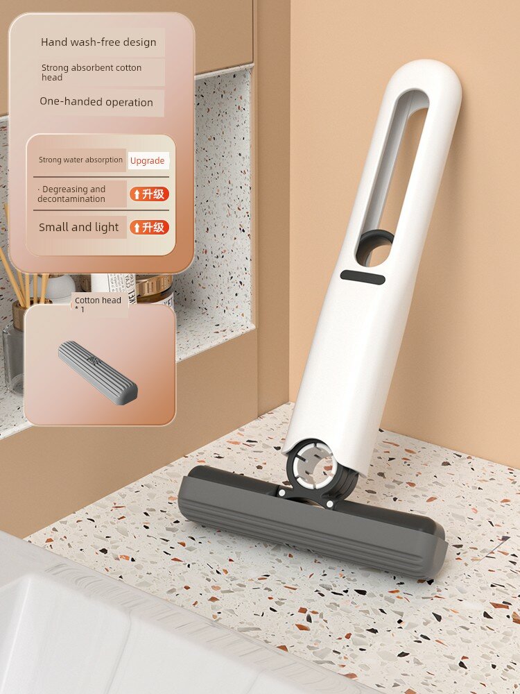 Новая модель 2025 года: складная мини-швабра-губка карманного размера для дома и офиса, ручная, без отжима,