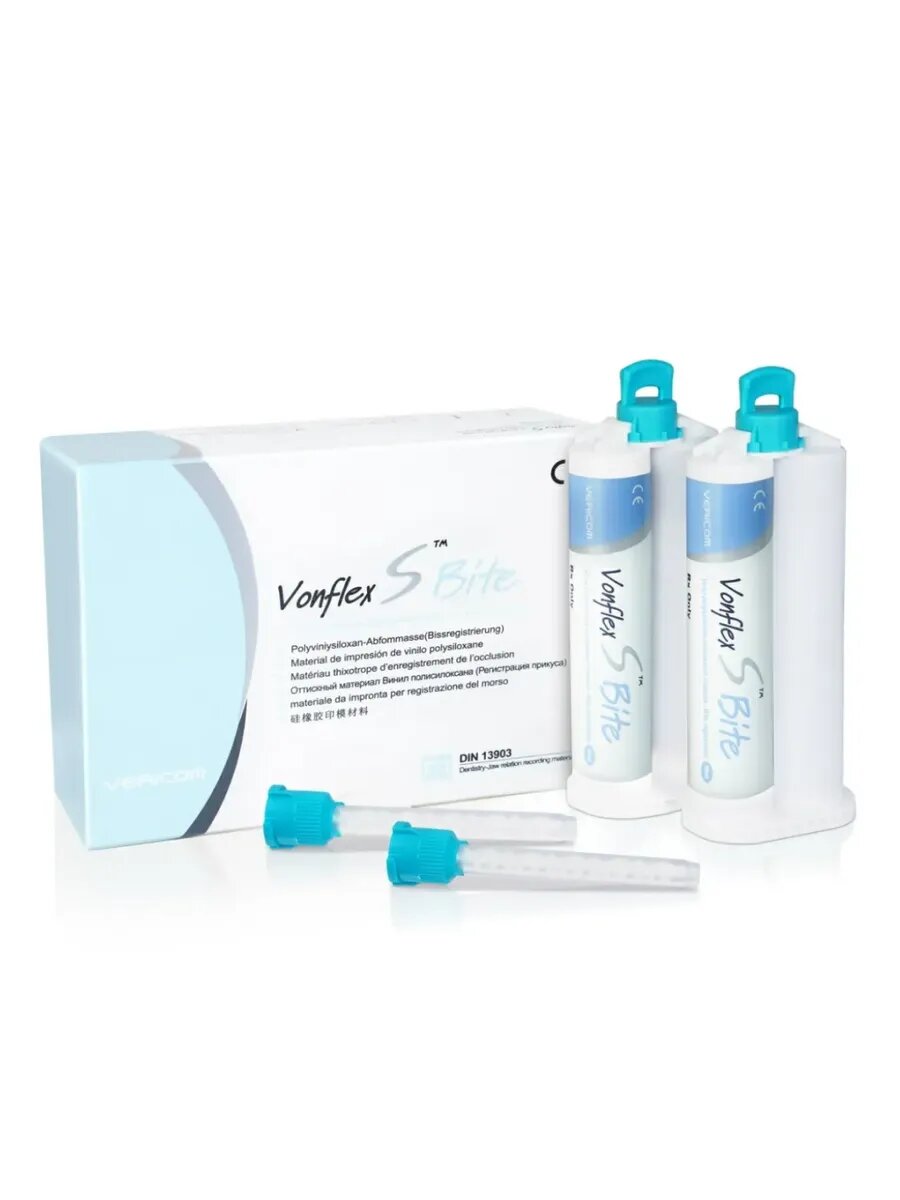 Слепочная масса А-силиконовая Vonflex S Bite Normal, 2x50мл
