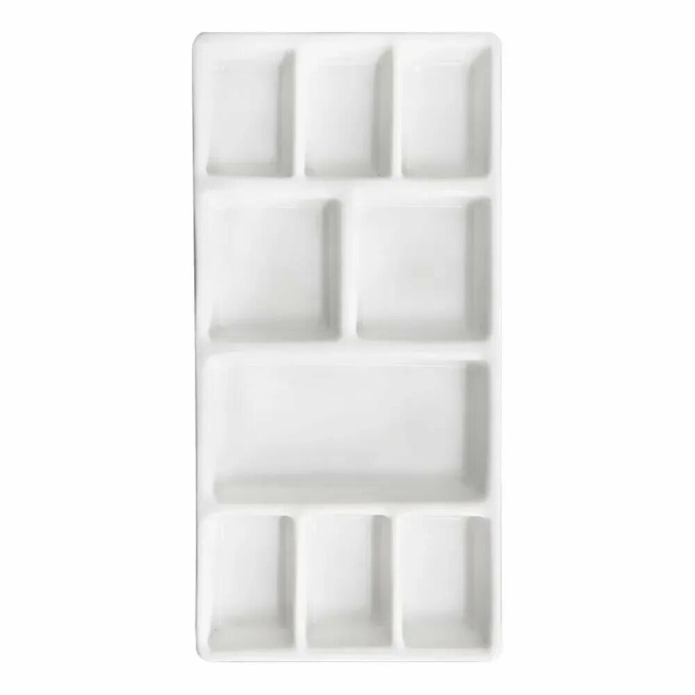 Палитра Для Акварели Керамическая Палитра Для Смешивания Цветов 18.00X8.80X1.50Cm