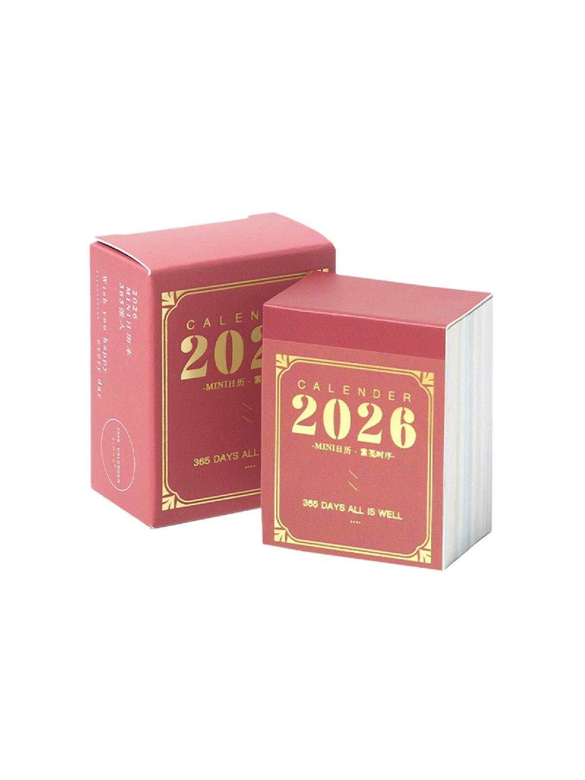 2026 Крошечный настольный Ежедневный календарь 365-дневный блокнот с отрывными страницами