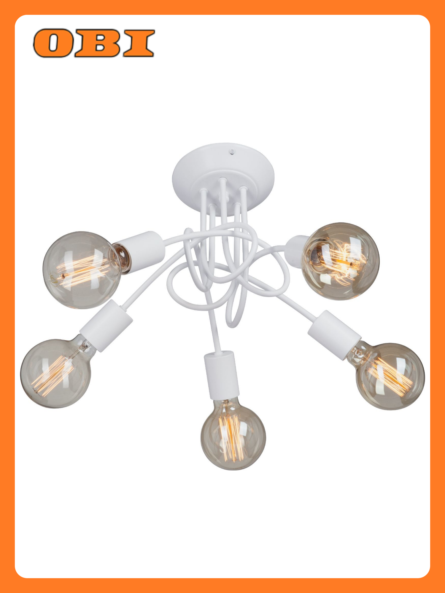 Потолочная люстра Vitaluce V3727-0/5PL белая 5Х27Х40Вт