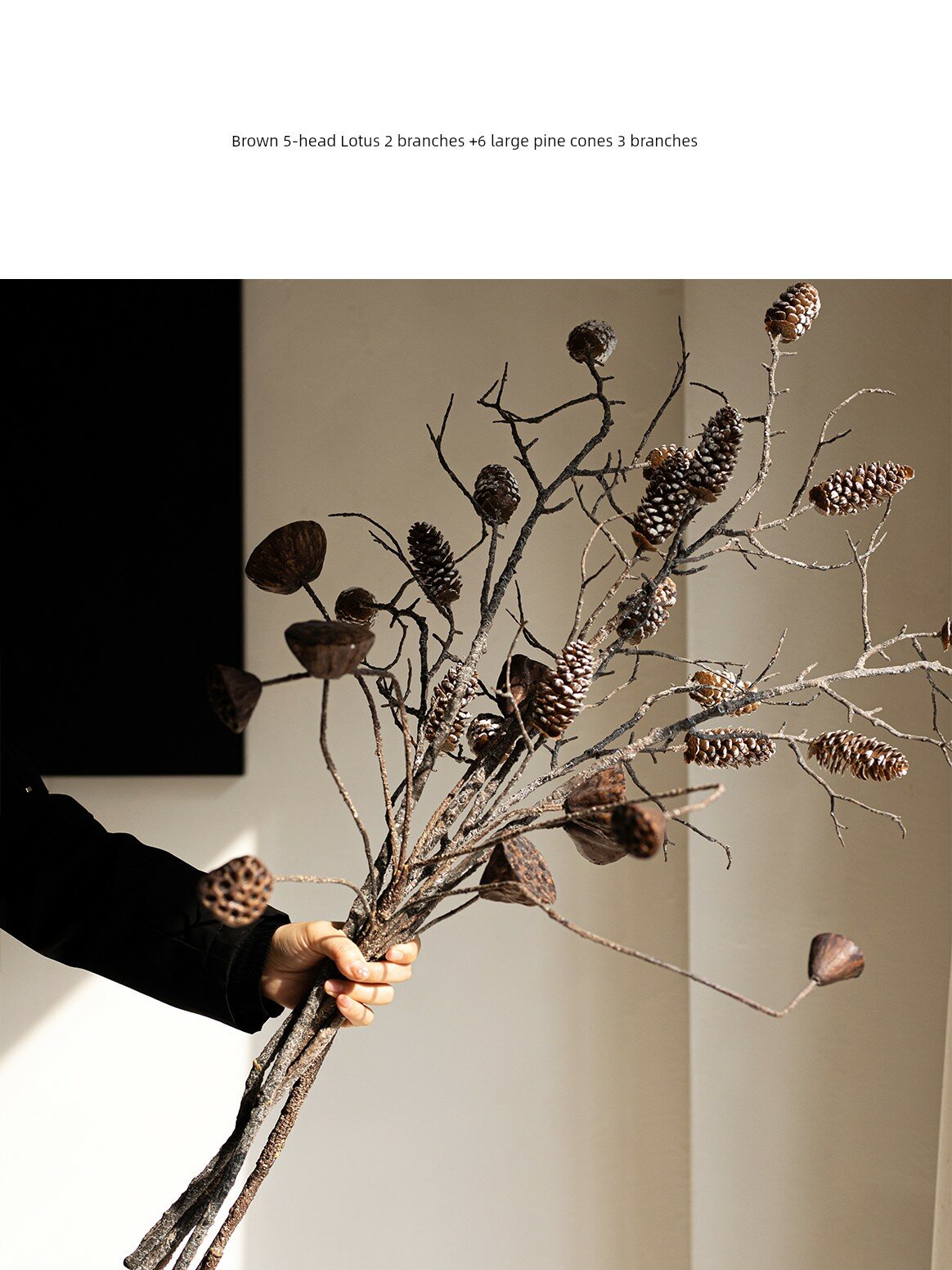 Wanlin большие ветки Zen мертвые ветки с листьями ретро ландшафтный дизайн напольная ваза цветочная композиция реквизит