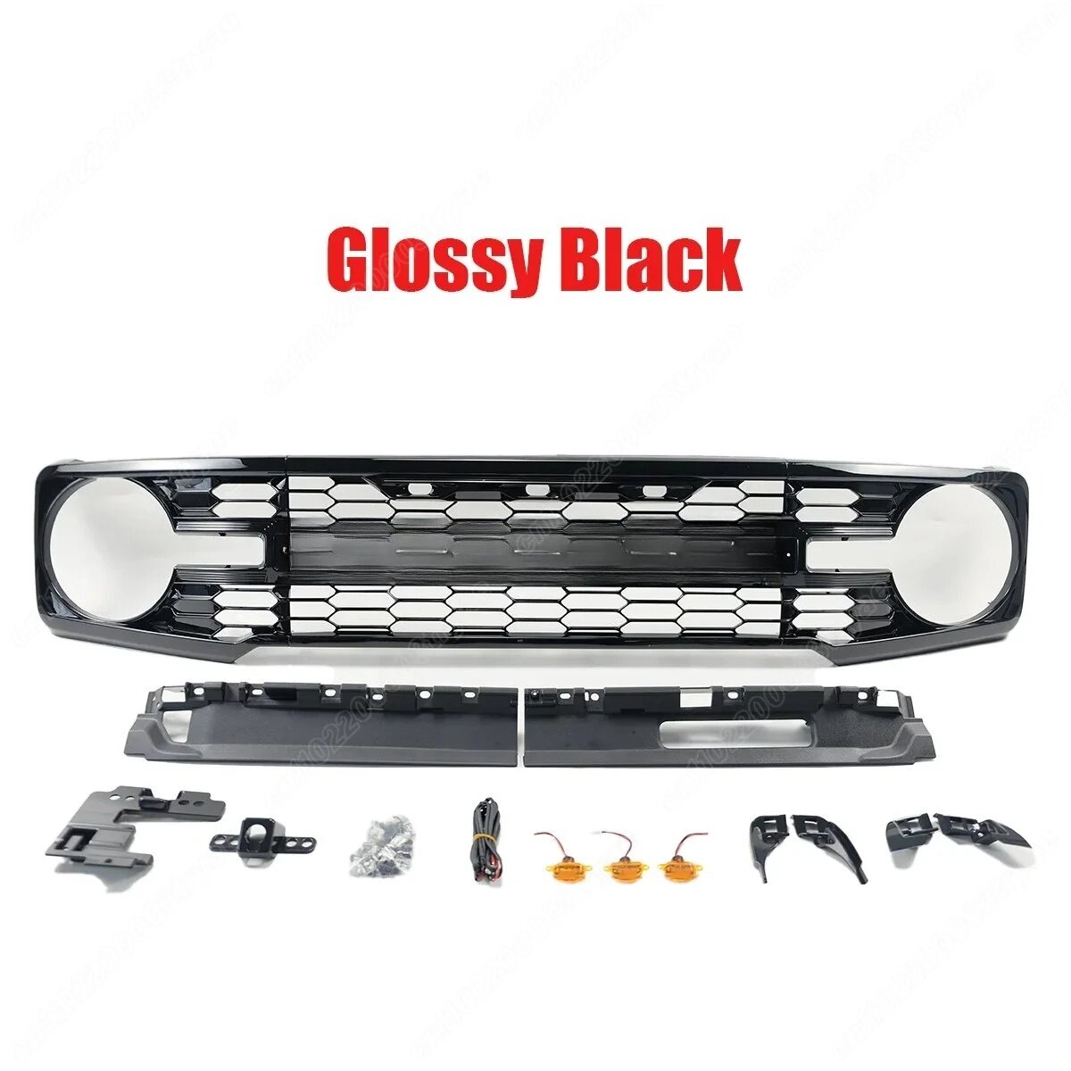 Для Ford Bronco 2021 2022 2023, передний бампер автомобиля, стиль Raptor, решетка воздухозаборника радиатора, сетчатая крышка бака для воды, комплект декора для кузова