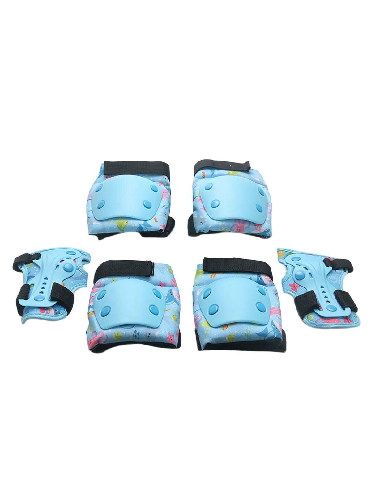 6шт Детский комплект защитного снаряжения налокотник для катания на роликовых коньках для мальчиков и девочек 3-8 лет