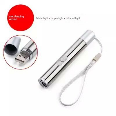 3-в-1 USB-перезаряжаемый ключевой фонарик - компактный мини-фонарь для походов, трекинга и аварийного освещения