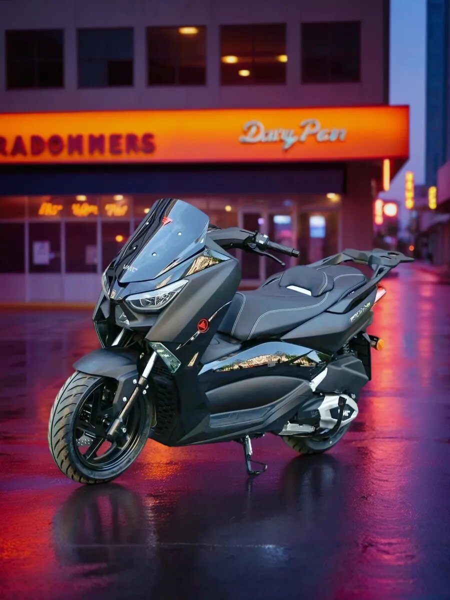 Скутер VMC XMAX 250 с ПТС, инжектор, матовый черный