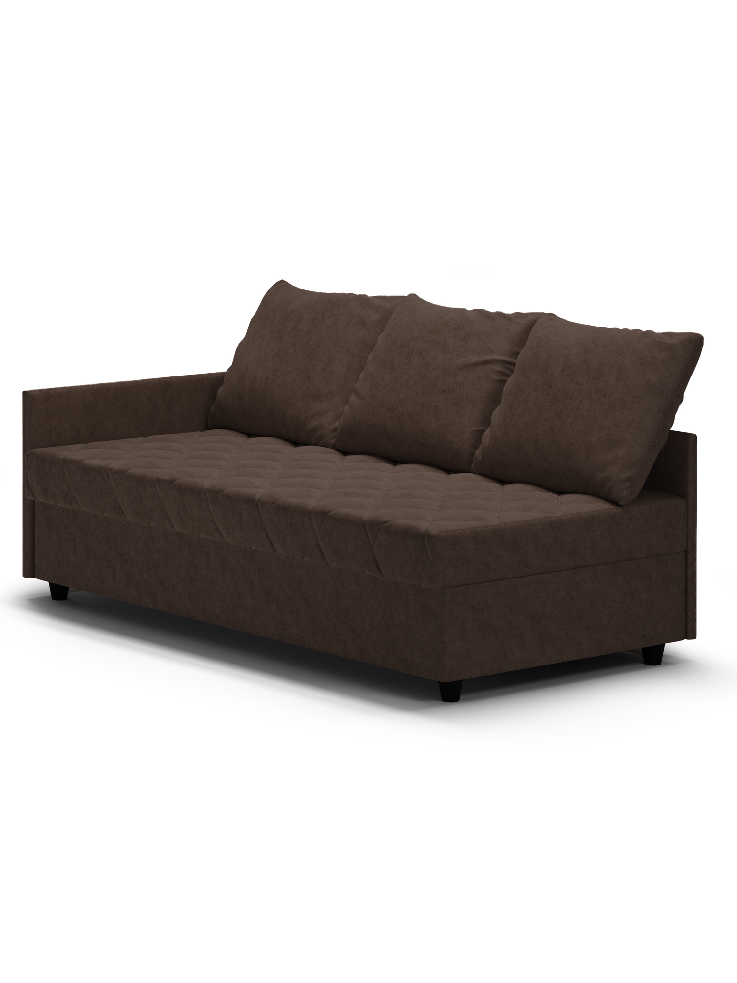 Кушетка WESTENY "ART-312 левая" 195x94x62, 90x190, 1 место, велюр Rock06