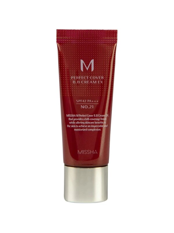 Missha BB крем "Идеальное покрытие" M Perfect Cover BB Cream EX SPF42/PA, тон 21, 20 мл
