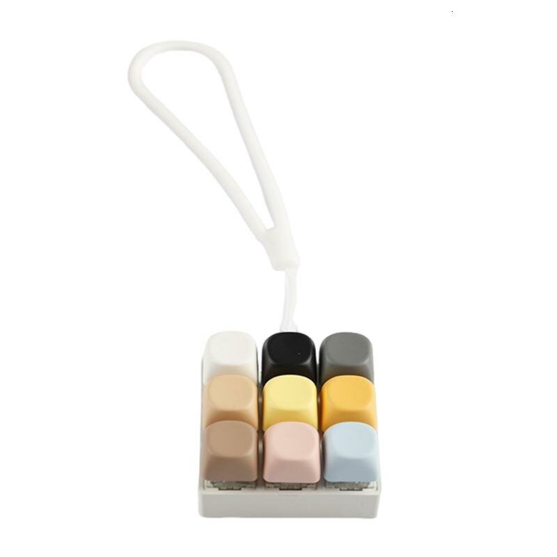 Ключи-кликеры 9 шт, клавиатура-брелок, антистресс, для геймеров, Смешанный цвет