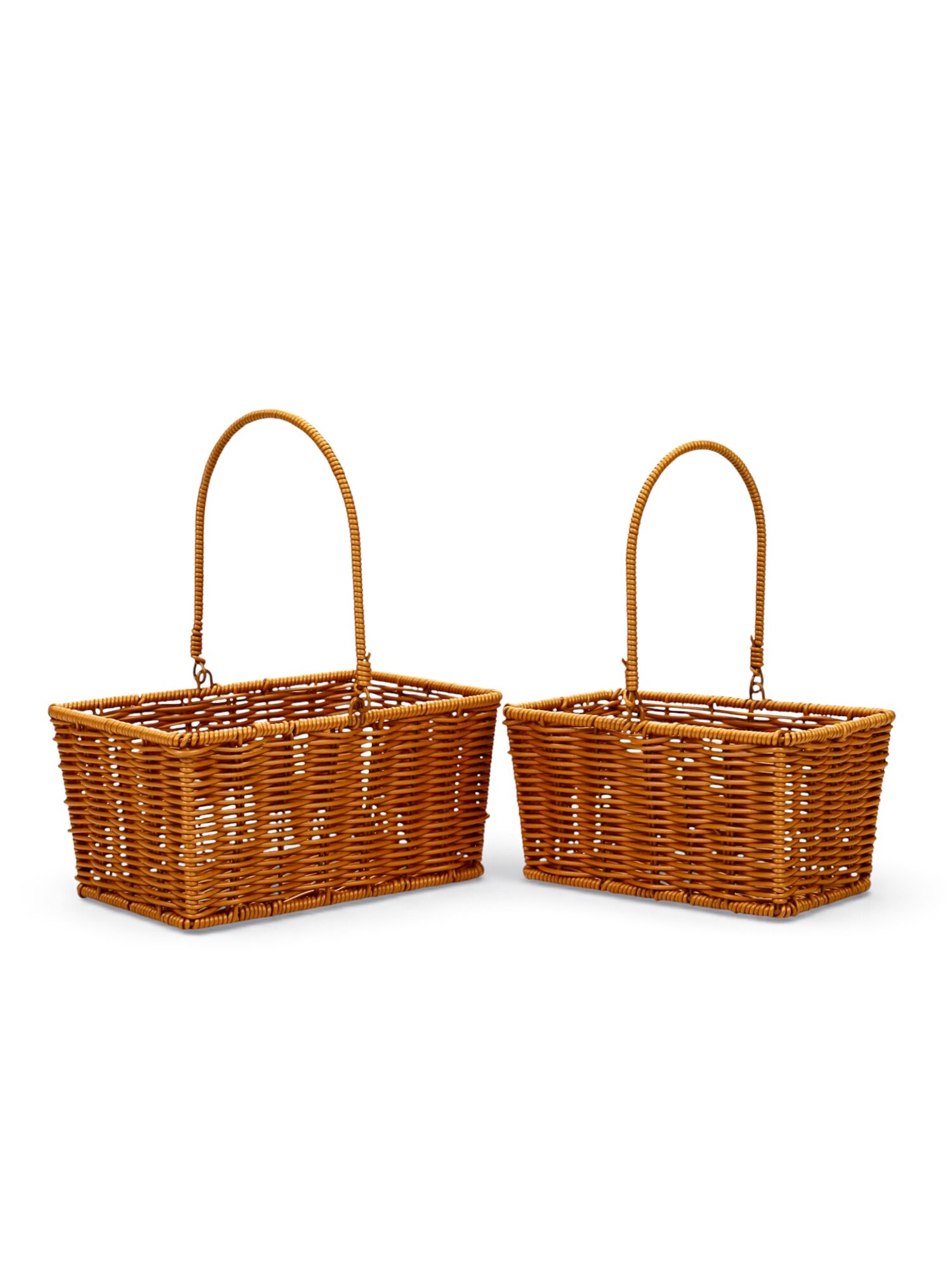 Набор корзин 2 шт 23х11х13 26х17х15 см ручка h=18/18 см металл каркас 10913271