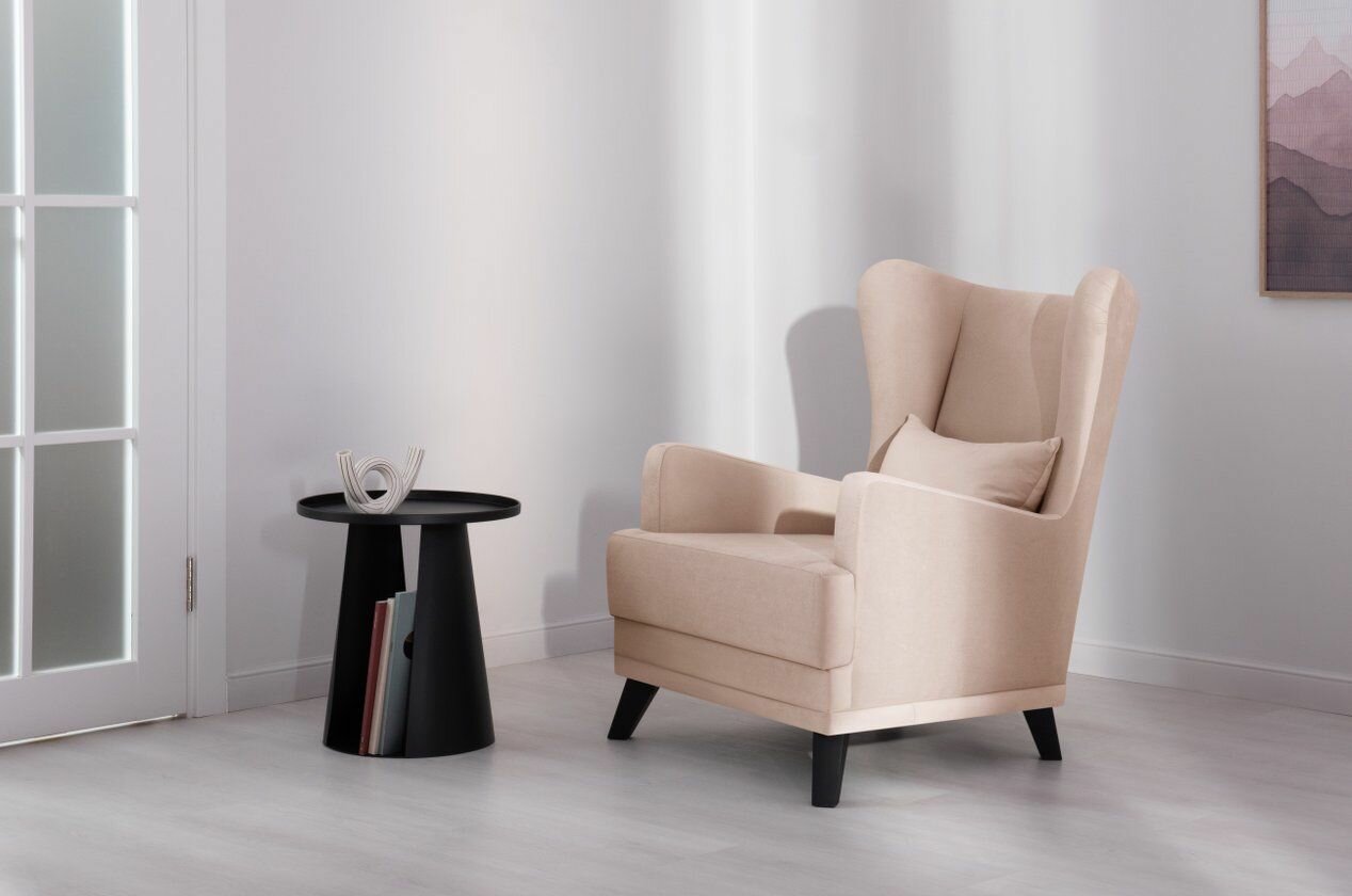 Кресло в гостиную мягкое Divan.ru Оксфорд Velvet Rose, розовый, велюр, с подлокотниками