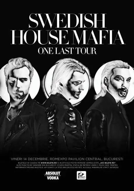 Художественный холст Swedish House Mafia One Last Tour, 60x110cm, черный