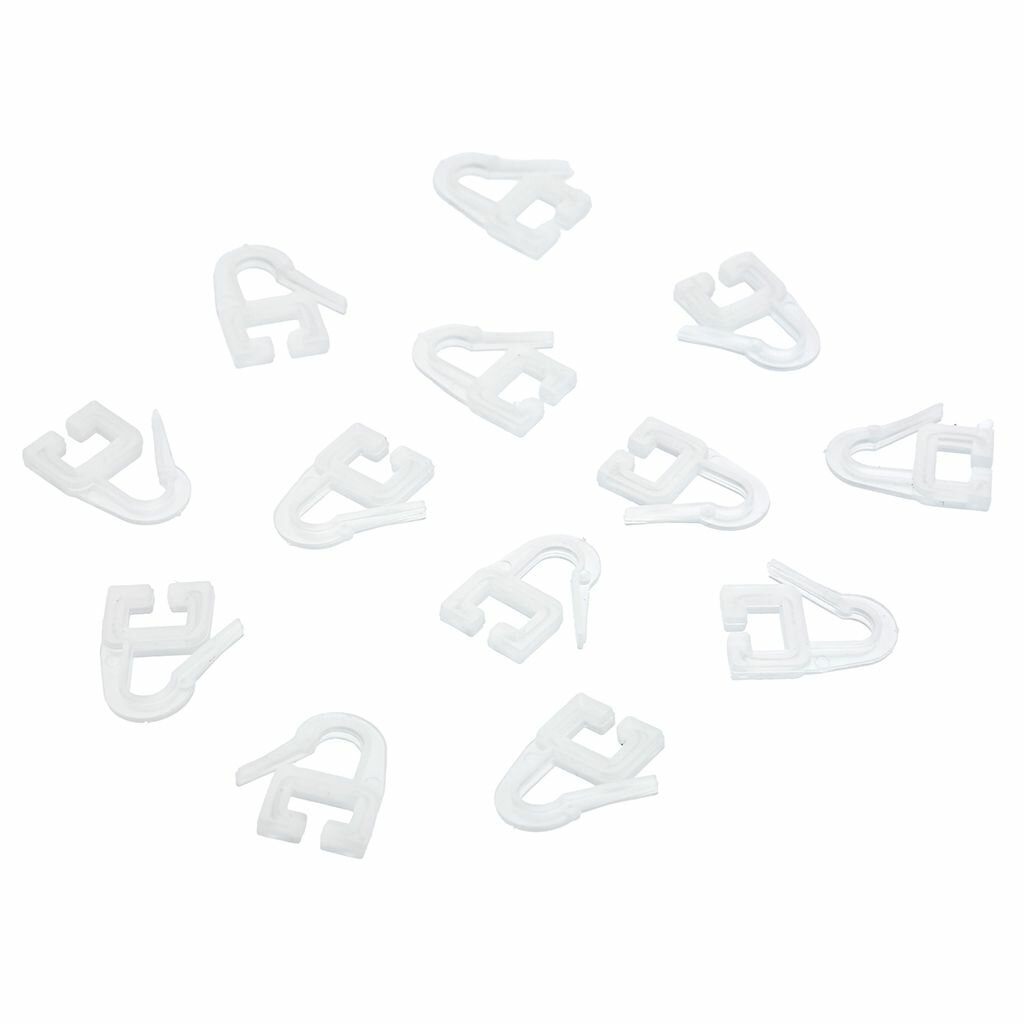 Крючки для штор Домашняя Мода уточки , пластиковые, набор 100 шт (1101)