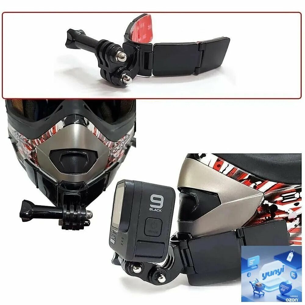 Гибкое крепление на подбородок шлема для экшн камер GoPro