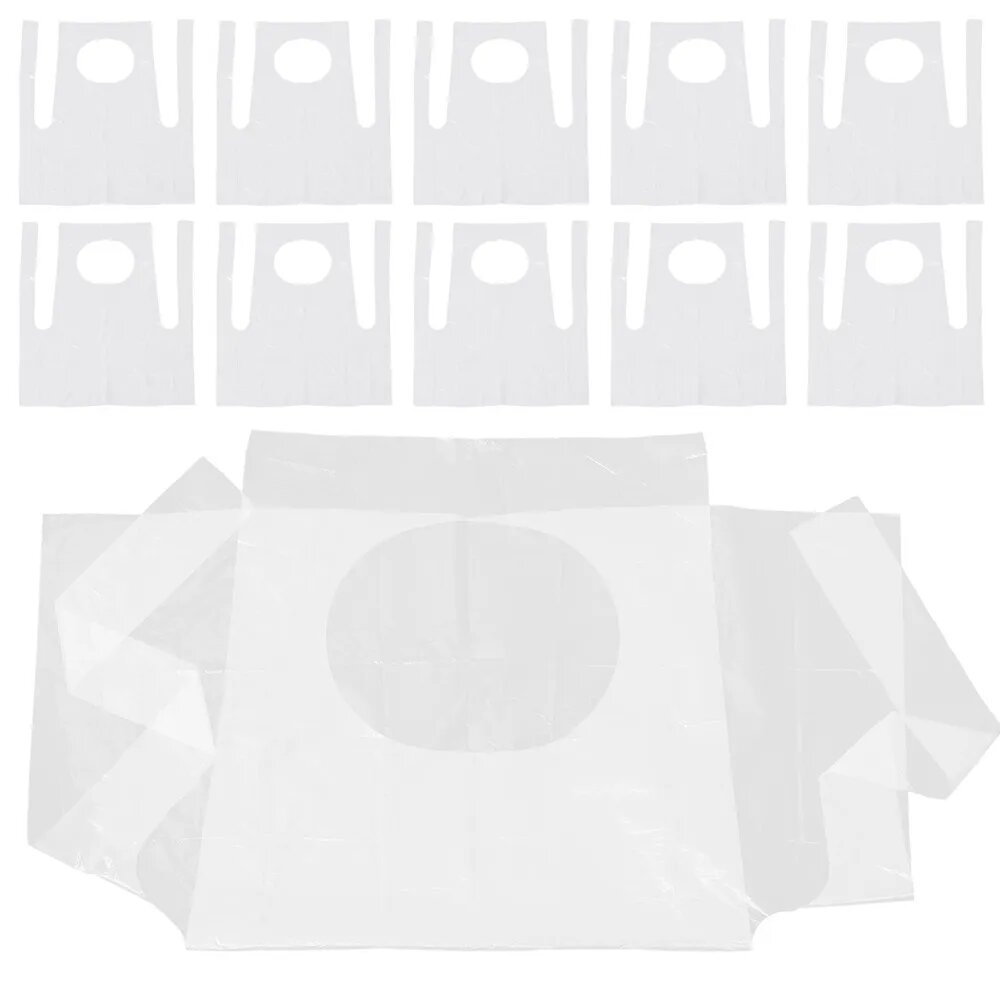 Прозрачные детские одноразовые фартуки из пэ, защитные, водо- и маслостойкие, 25 шт для творчества и готовки