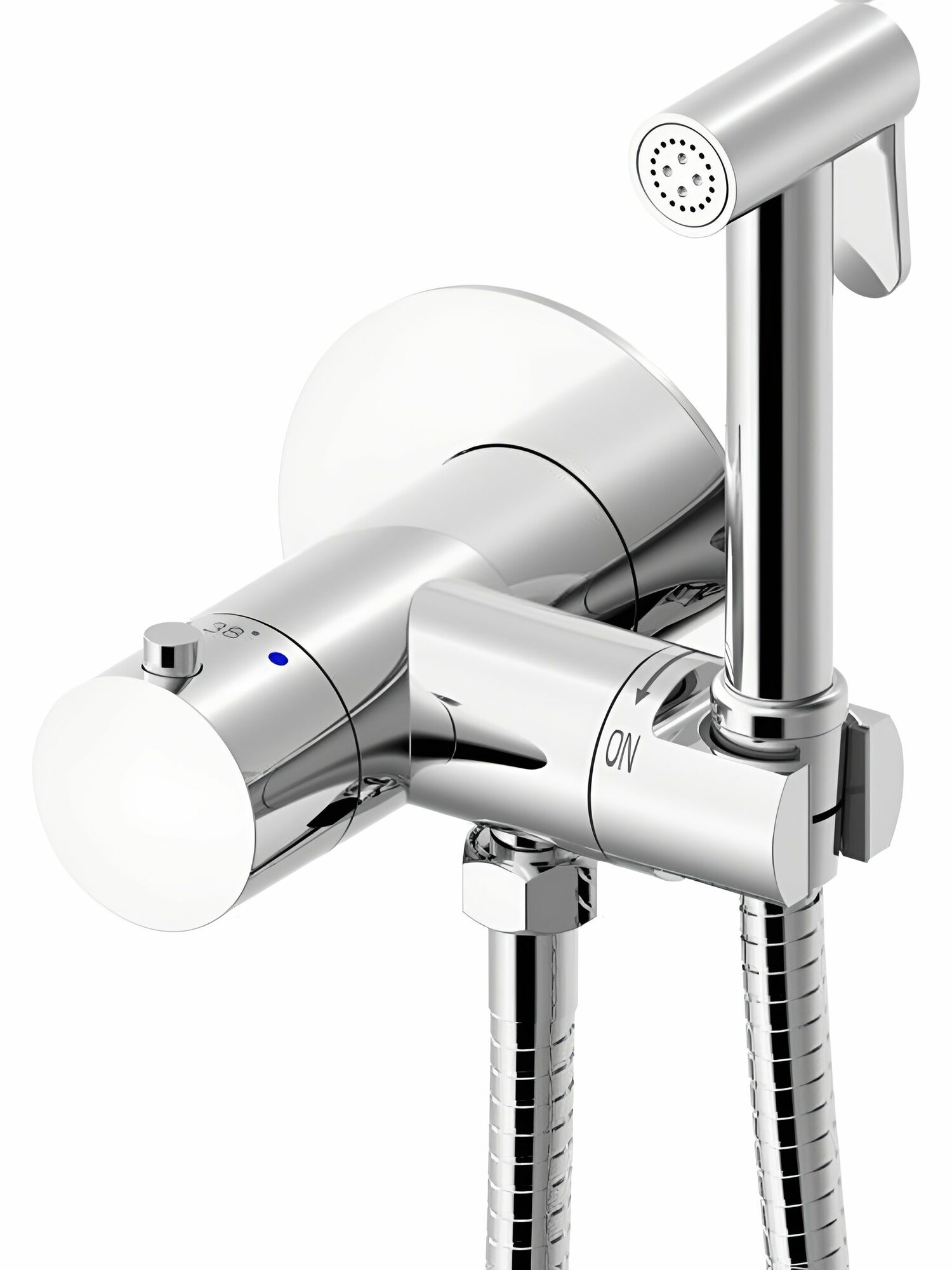 Смеситель с гигиеническим душем Allen Brau Thermo Rund 5.60001-00 (с внутренней частью) хром