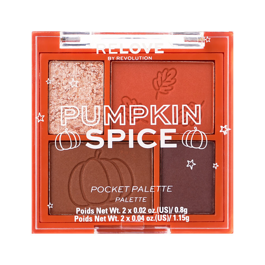 Палетка теней для век REVOLUTION `RELOVE` PUMPKIN SPICE в мини-формате