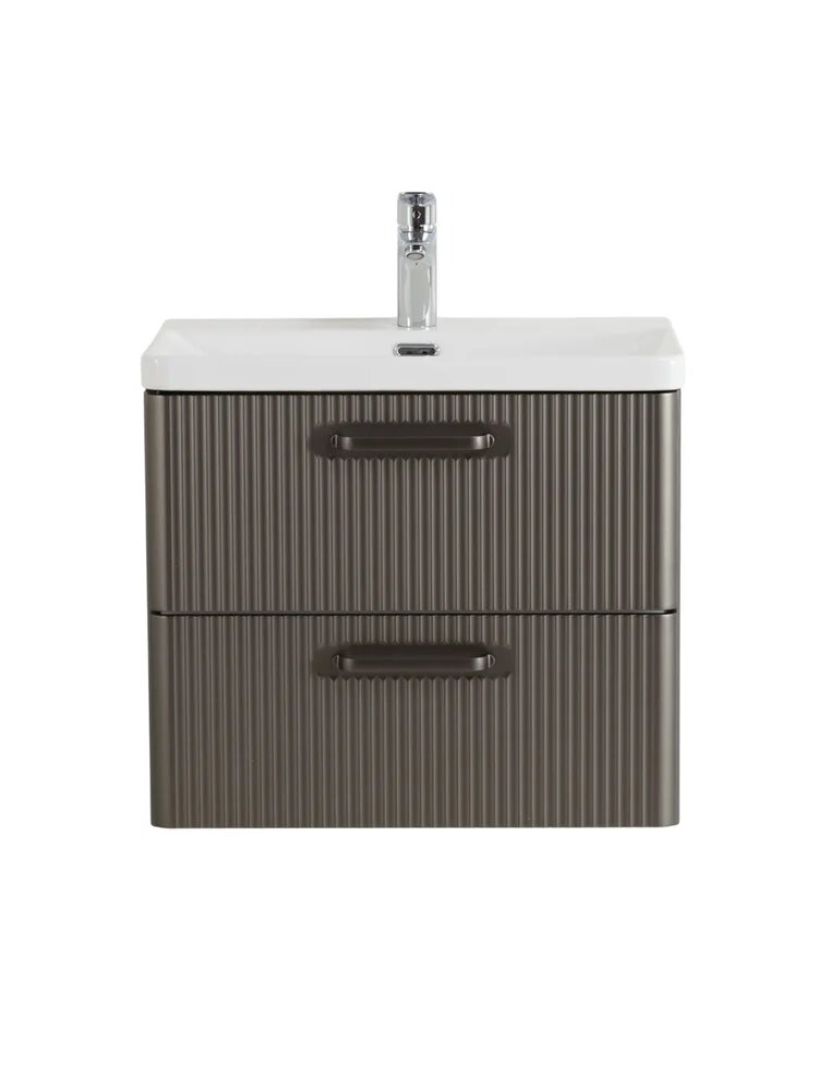 Тумба с раковиной BelBagno Due 50 подвесная, 51 см, матовая, из МДФ, с ящиками, раковина для ванной, фаянсовая, прямоугольная, встроенный слив-перелив