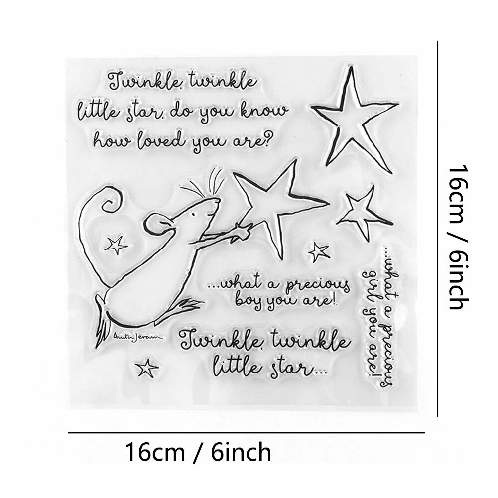 Резиновые штампы для скрапбукинга "Twinkle Twinkle" H ST0847A1