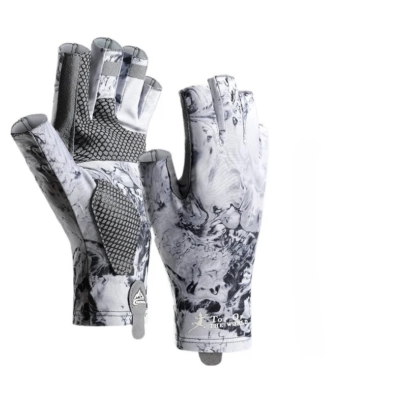 Перчатки рыболовные HalfFinger-Grey XG55