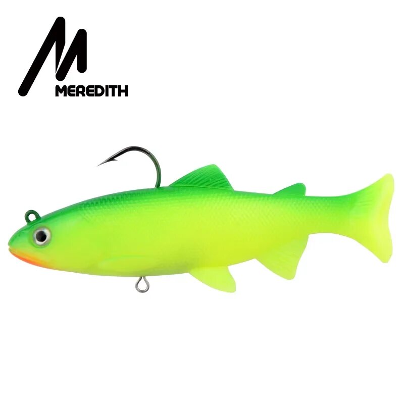 Искусственные Приманки MEREDITH 12/15 См С ПВХ-головкой, Плавающие, Мягкие Силиконовые, С Крючками, Для Морской, Речной