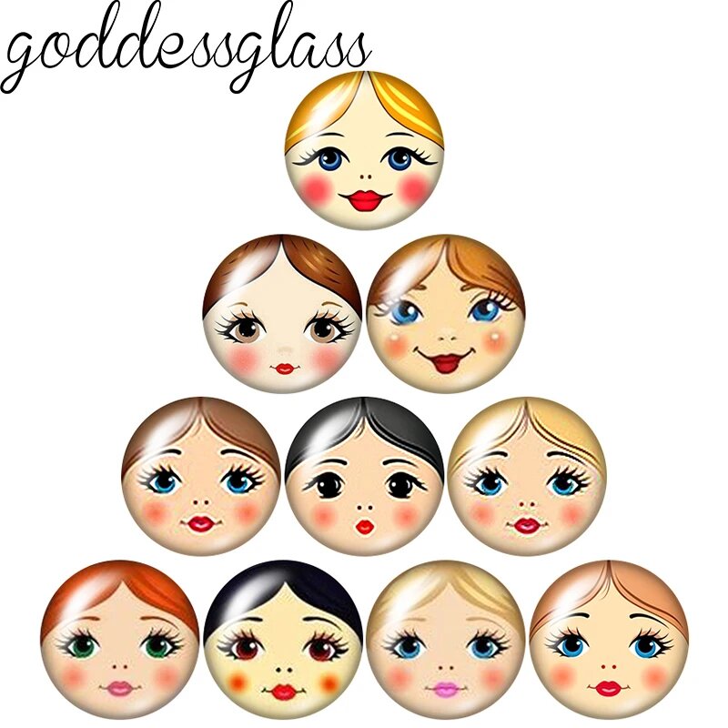 Стеклянные кабошоны Goddessglass круглые фото 10 шт. 16mm, ZB2047