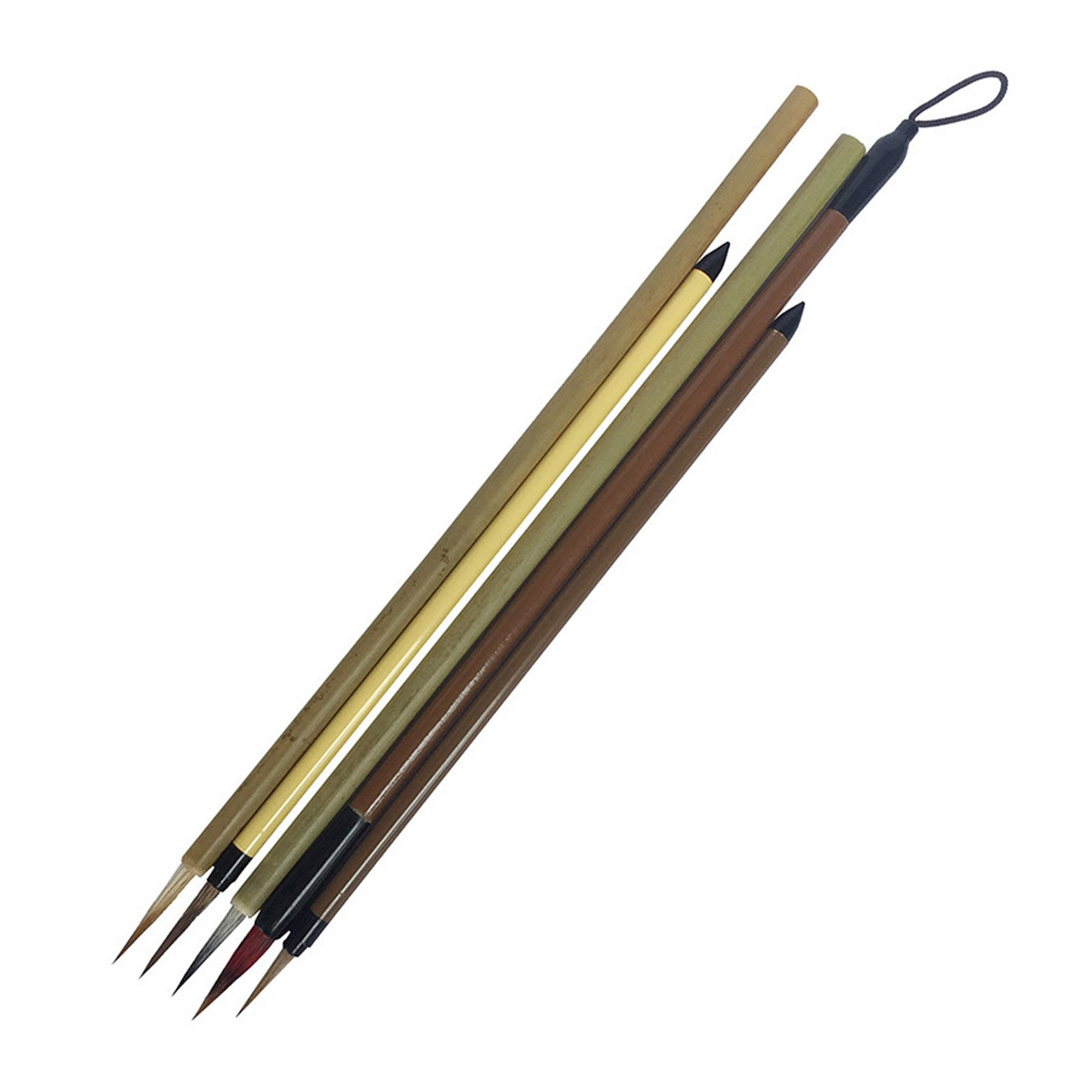 5шт Китайская Каллиграфическая Кисть Pro Painting Brush С Длинным Тонким Наконечником для Китайских Картин Тушью, Описывающих Комические Иллюстрации