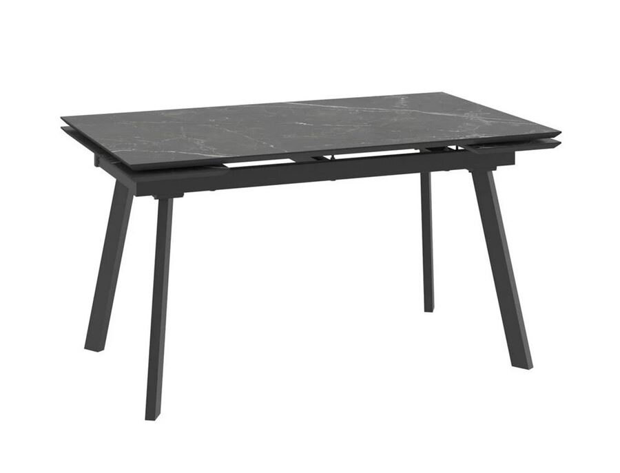 Cтол с керамическим покрытием Милана 4-140 (STONE BLACK ST CER/Черный)140(30+30)х85
