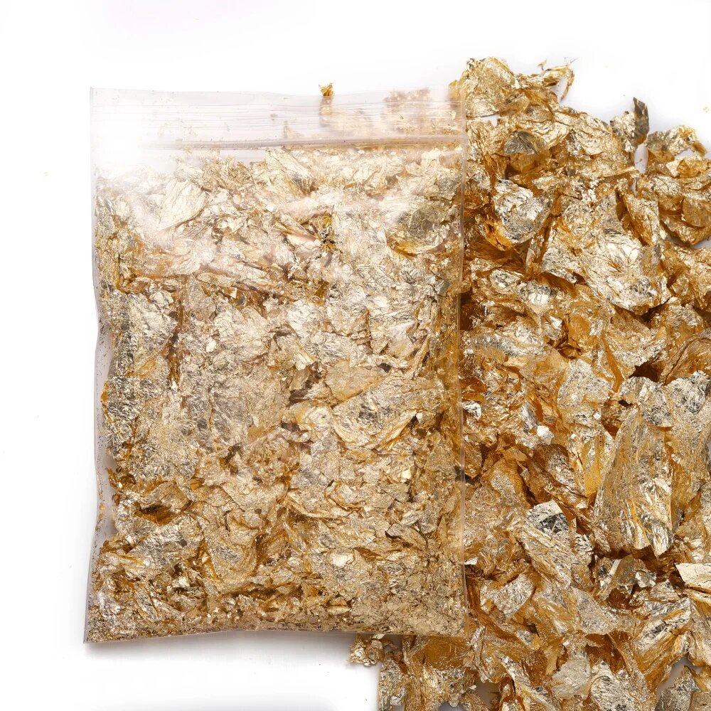 Фольгированные хлопья AGCFABS для эпоксидной смолы 2-10г 2 Grams, Gold