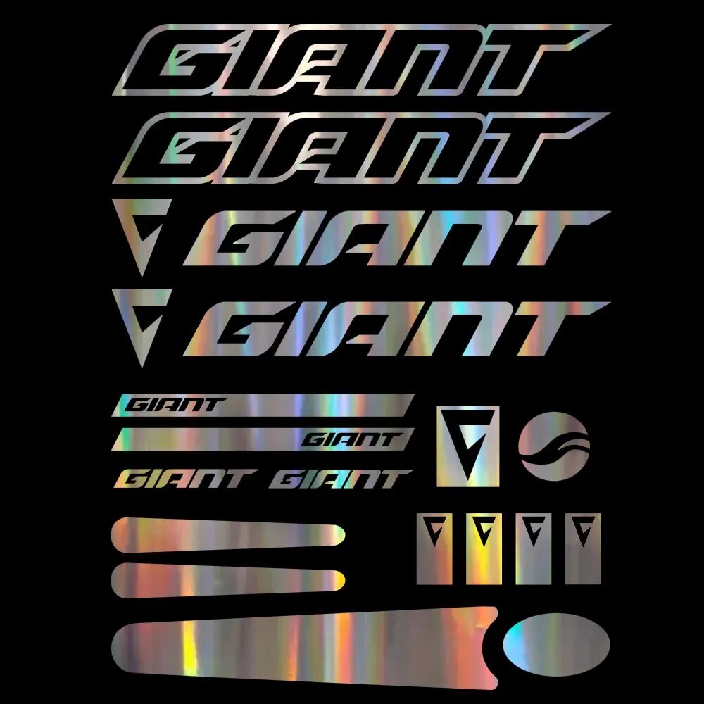 GIANT серебристые наклейки на раму велосипеда