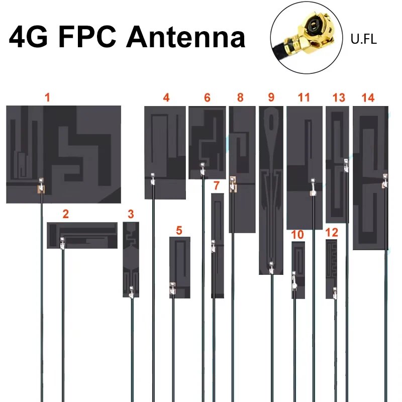 Антенна FPC 700-2700 МГц Mini PCIe, No. 12 (2 шт.)