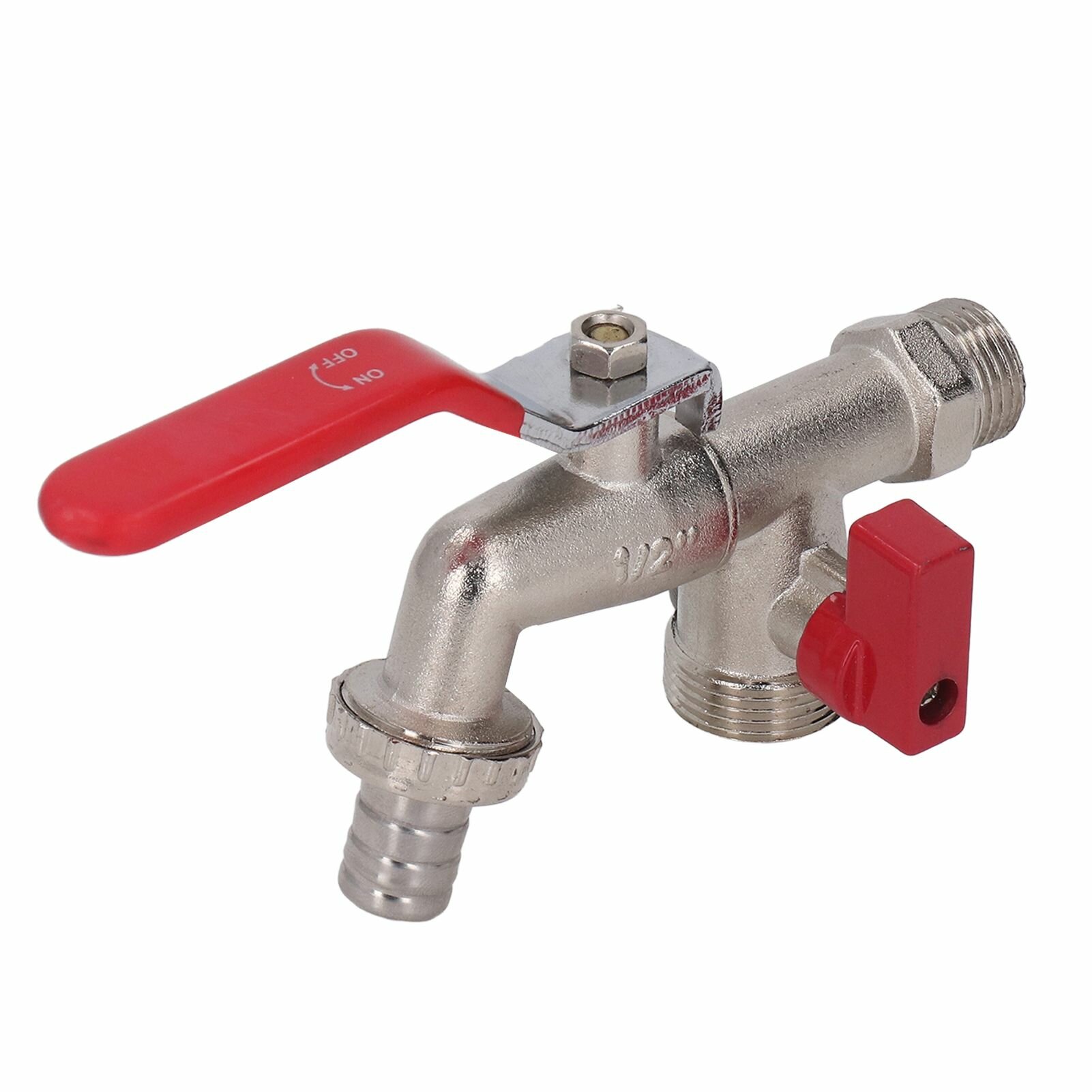 1 "смеситель с двойным клапаном, 2-ходовой шланг для стиральной машины, шаровой клапан из цинкового сплава, аксессуары для орошения сада