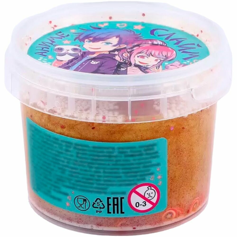 Слайм Прихлоп "Пират Аниме", золотистый, 340 г (01193)