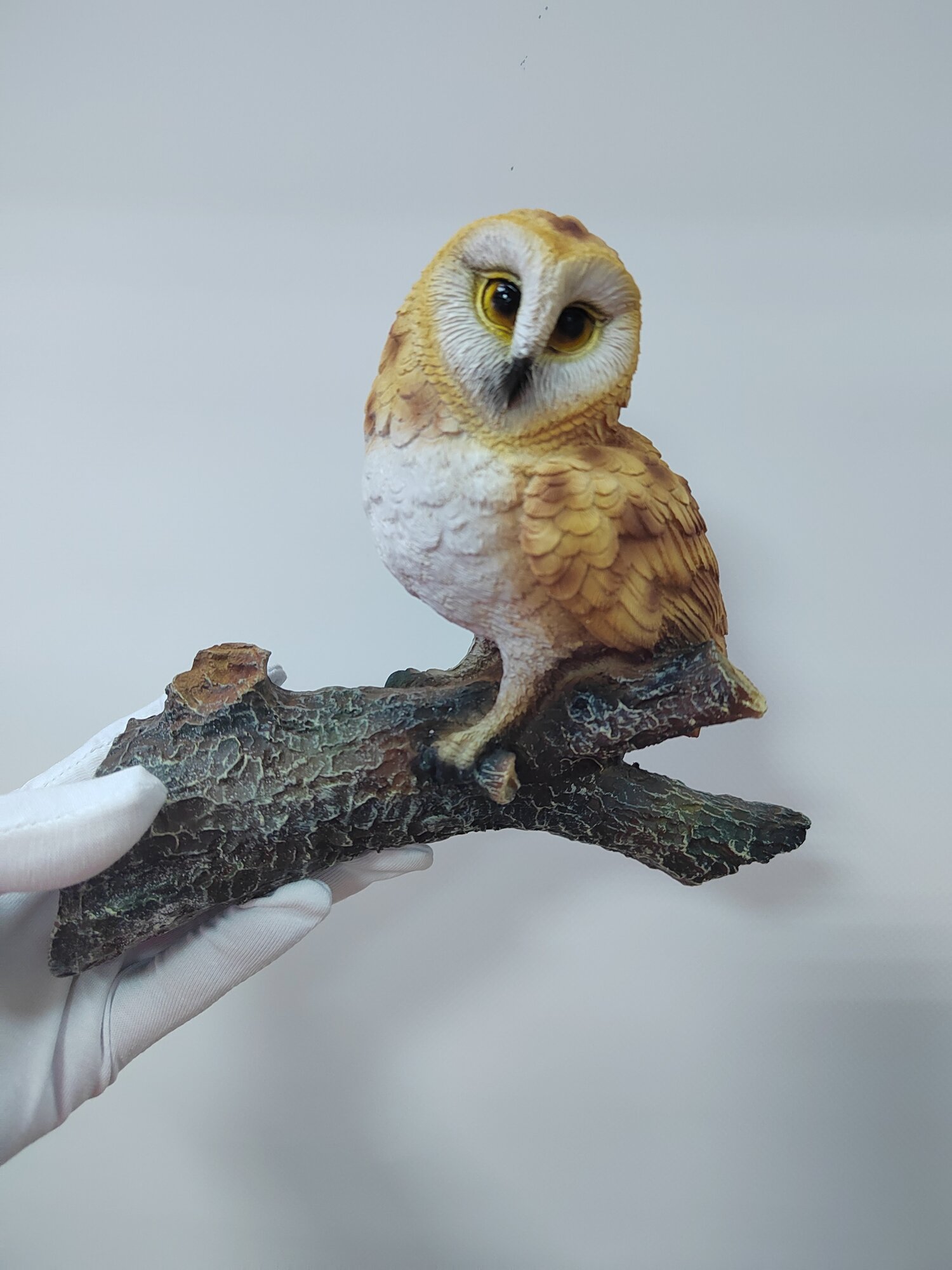 Фигурка совенок на ветке декоративная подвесная садовая для дома и сада L19W9H17,2см 626541/F596