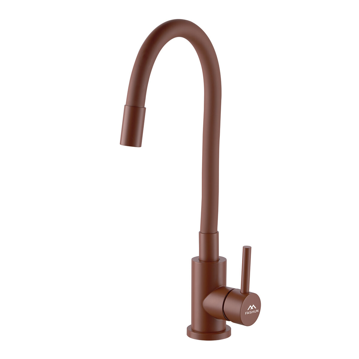 Смеситель для кухни Fashun A54101N-16A, с гибким изливом, коричневый