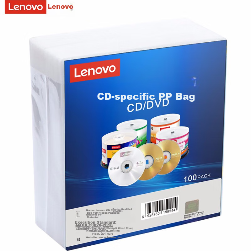 Кассета для хранения дисков CD/DVD Lenovo - Двусторонний усиленный ПП мешок, 100 шт. в упаковке Количество：100 шт,