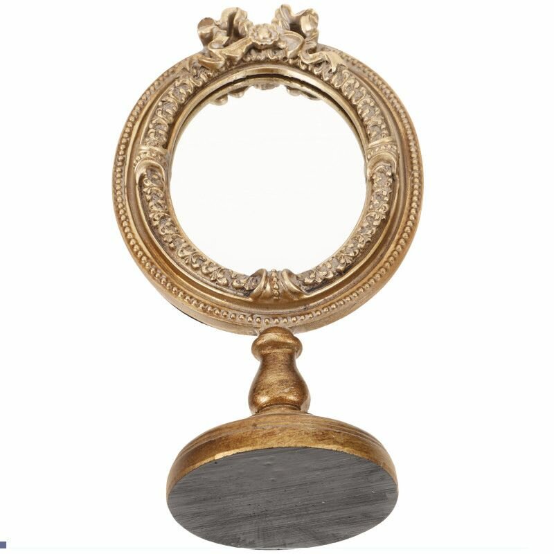 Зеркало с ручкой, туалетный столик с подсветкой, эстетичный декор, винтажный стол 22.50X12.00X6.00CM