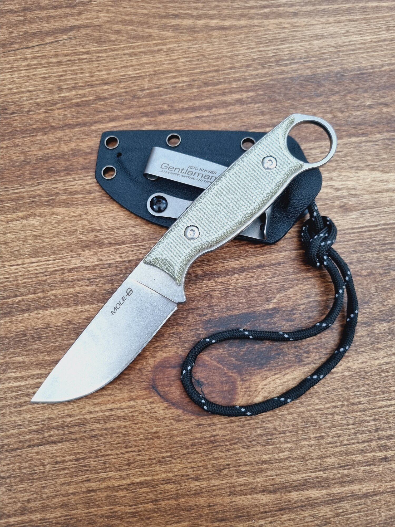 Туристический нож "Gentleman Mole Green", D2 сталь, рукоять из микарты, 115 гр