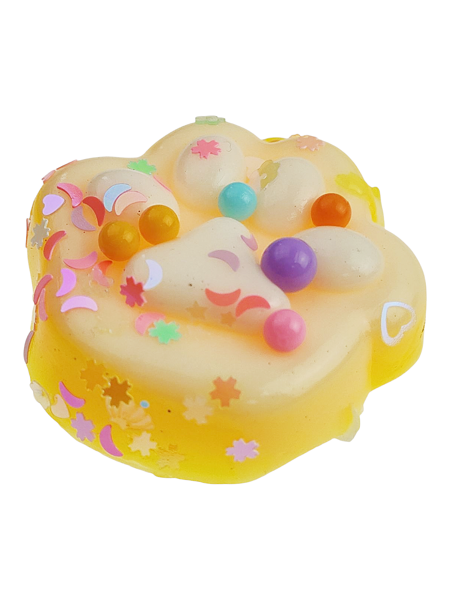 Таба-сквиш Лапка с блестками, цветная, 1 шт