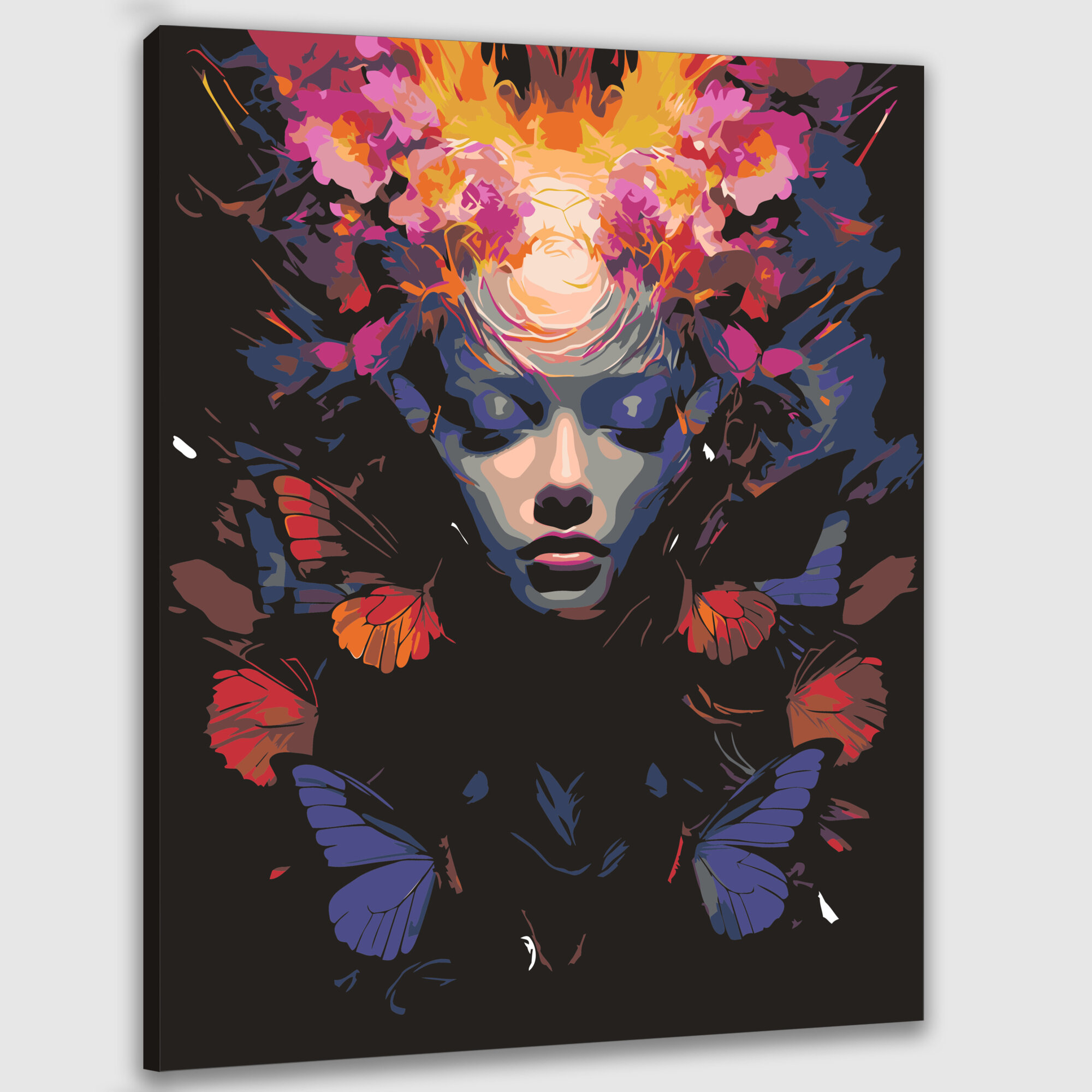 Картина по номерам 40x50 см, цифровая работа, Ами Джадд, скрытая девушка, закрытое лицо, фигура, фон