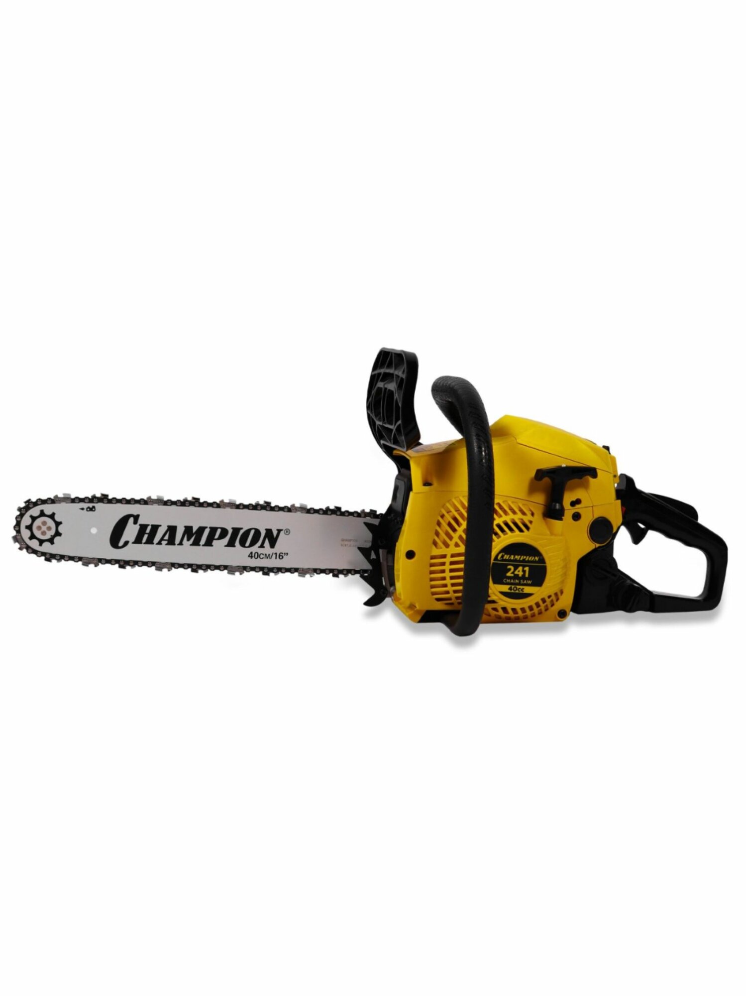 Бензопила цепная Champion 241-16, шина 40 см, шаг 3/8, 56 звеньев, желтая/черная