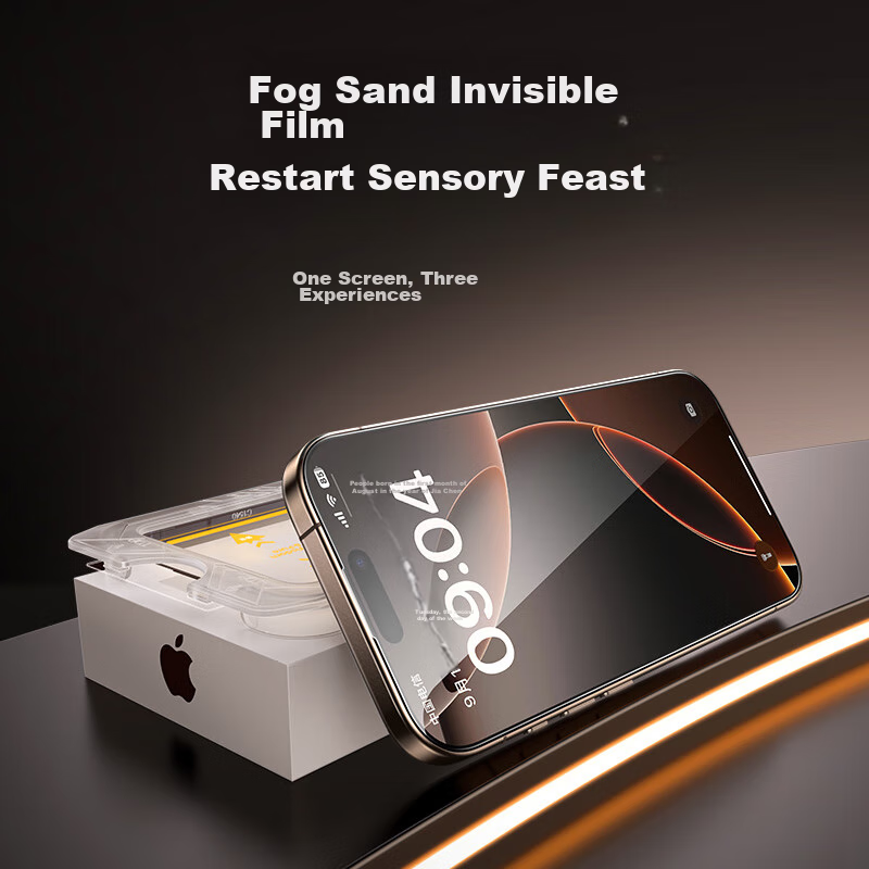 W&P [USA] Privacy Screen Protector for IPhone 16 Pro Max, Frosted Anti-Peeping Tempered Glass Film, Full Coverage, Anti-Dust, AG Fingerprint-Resistant, Dust-Free Installation