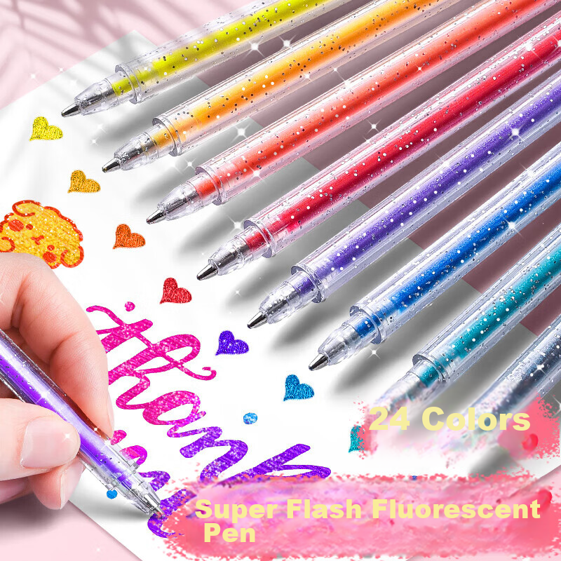 Shuxing красочный выделитель гель, светлый и блестящий, течащий песок серебряный свет, цвет-меняющий, для