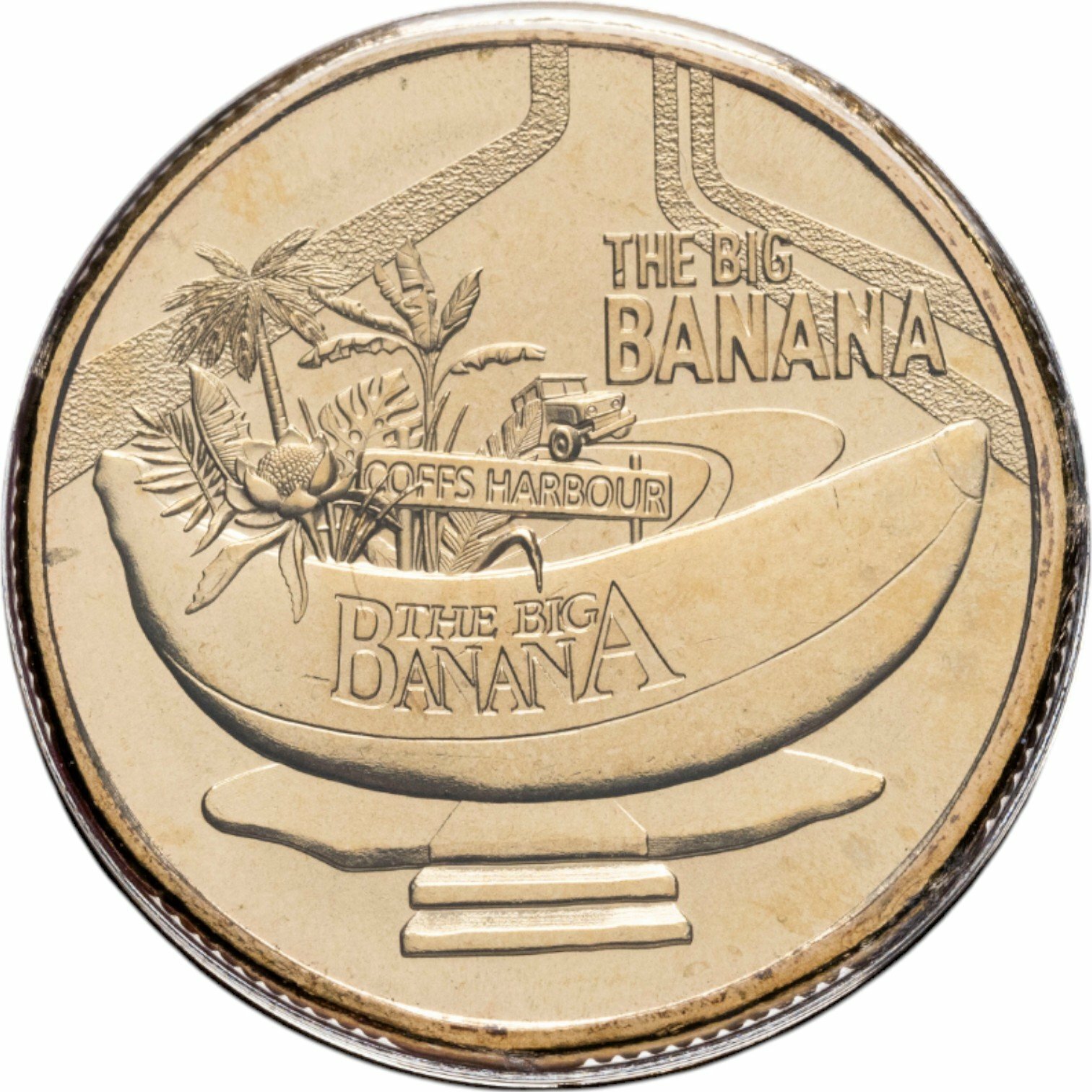 Австралия 1 доллар 2023 "Большие австралийские вещи Банан" в буклете, Алюминиевая бронза, в сохранности UNC