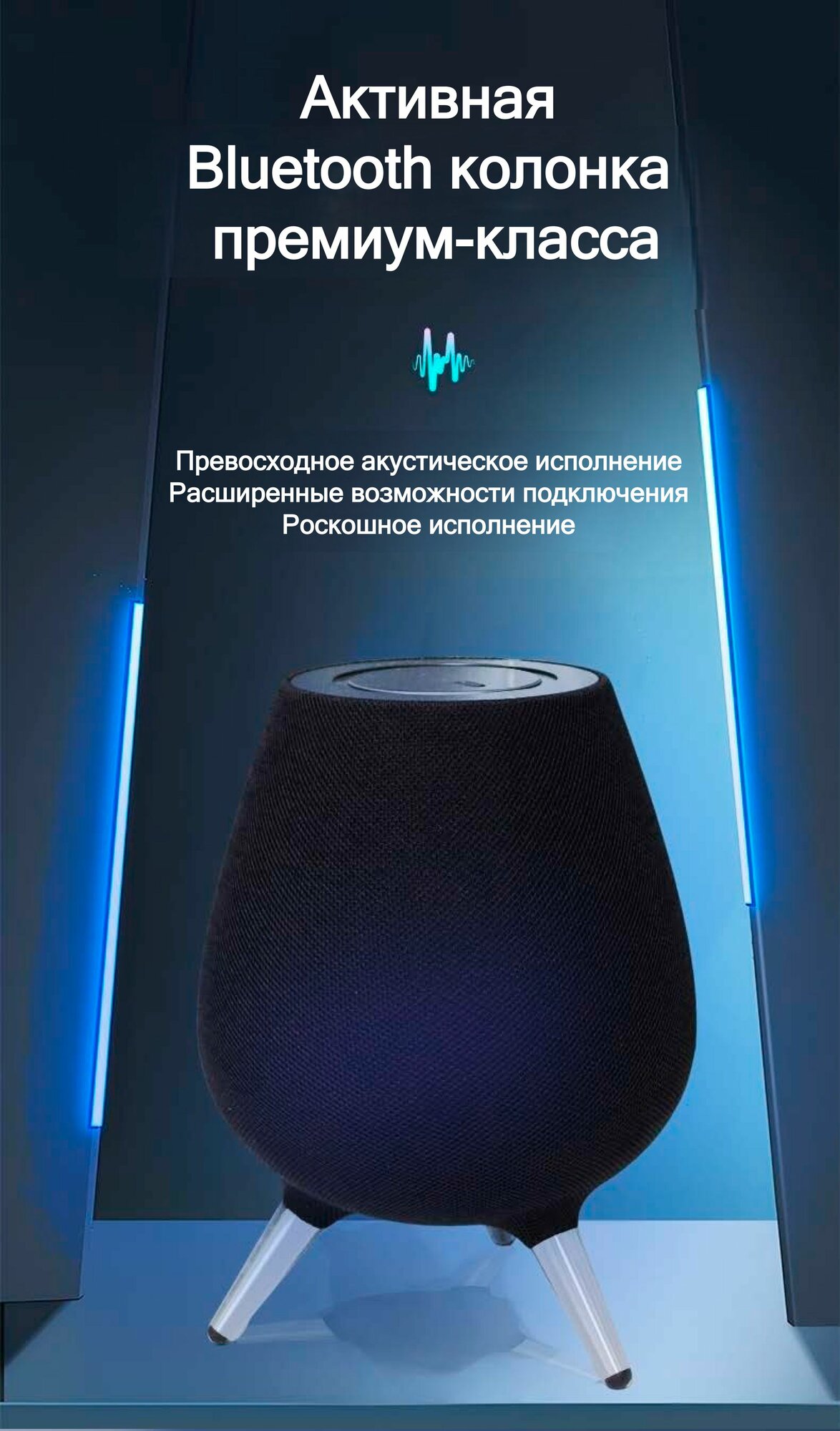 Активная колонка PTN-666, премиум-класс, Bluetooth 5.3, встроенный микрофон