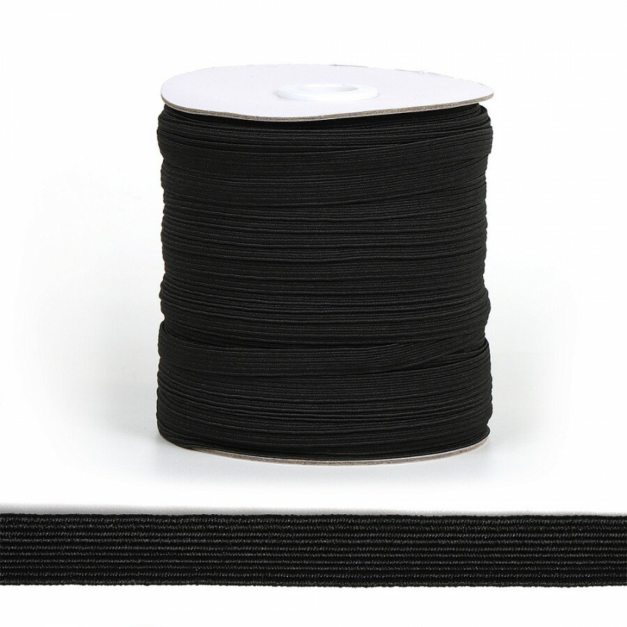 Резинка-продежка TBY цв. черный шир.8 мм (10) уп.100 м