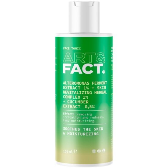 Тоник для лица Art&fact Alteromonas Ferment 1%+Skin Revitalizing Herbal 1%+cucumber 0,5%, 150 мл