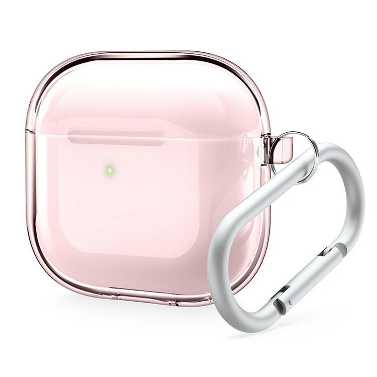 Elago прозрачный чехол для Apple AirPods 4, с карабином, Lovely Pink