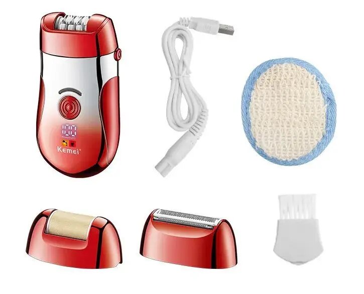 Эпилятор Kemei , для подмышечных впадин, бикини, тела, 3 в 1