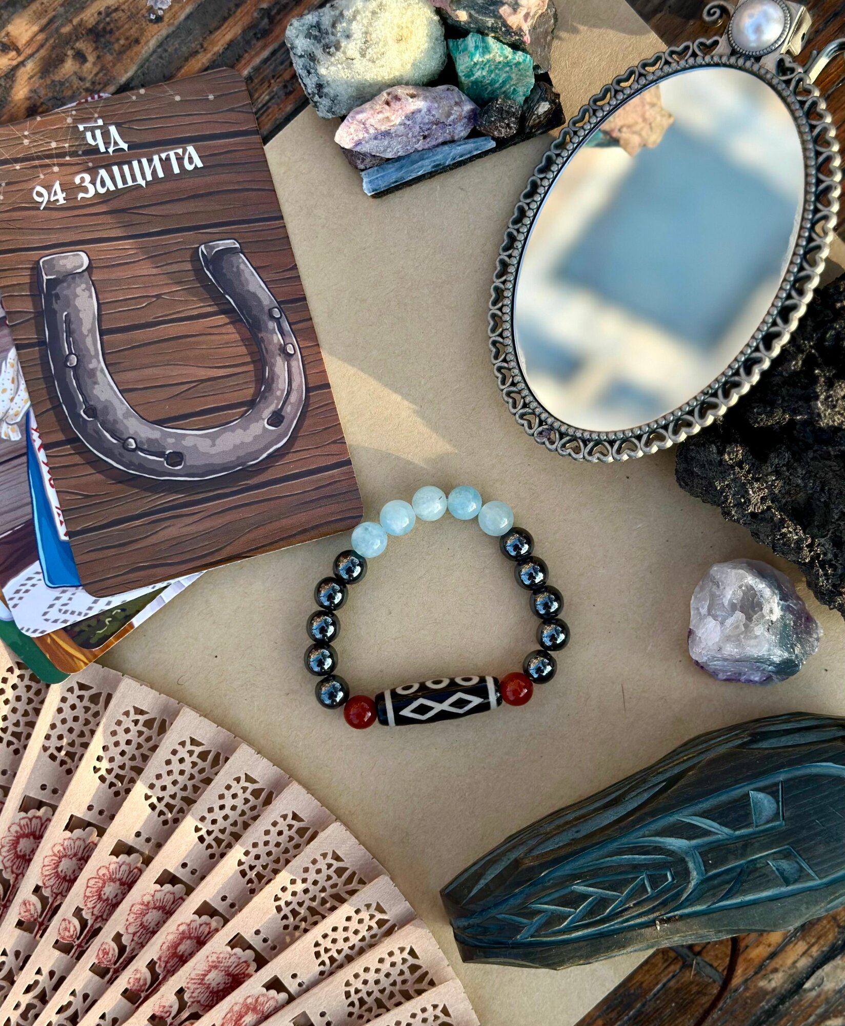 Браслет, агат